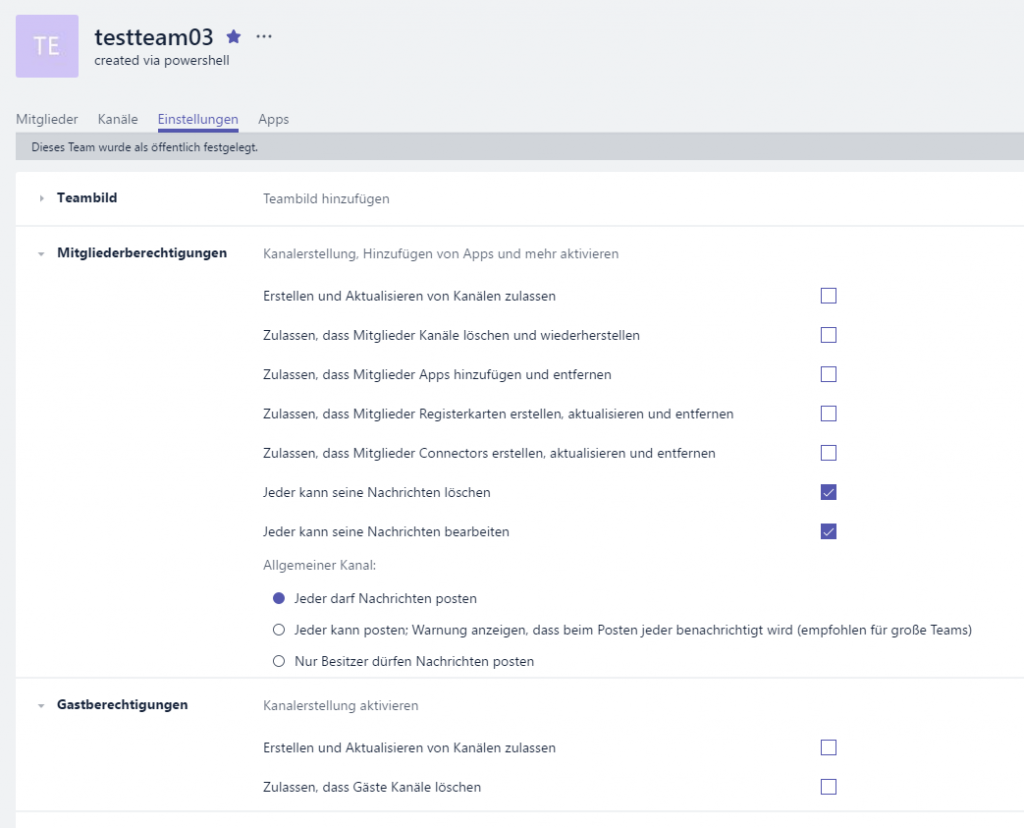 Microsoft Teams mit Powershell / ISE verwalten (team templates und ...