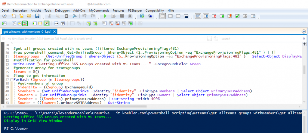 Get all microsoft teams groups with members and owners - IT koehler blog