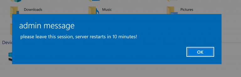 RDS/Terminalserver message/notification to all active users - IT ...