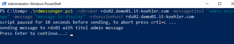 RDS/Terminalserver message/notification to all active users - IT ...