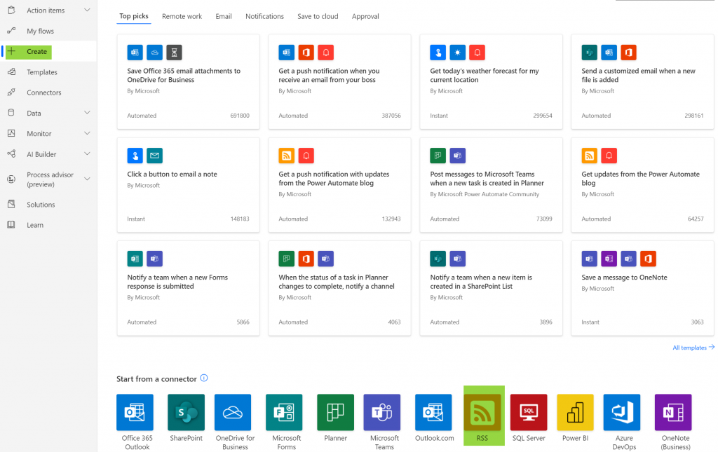 Sending mail when new RSS Feed Item published Power Automate - IT koehler blog