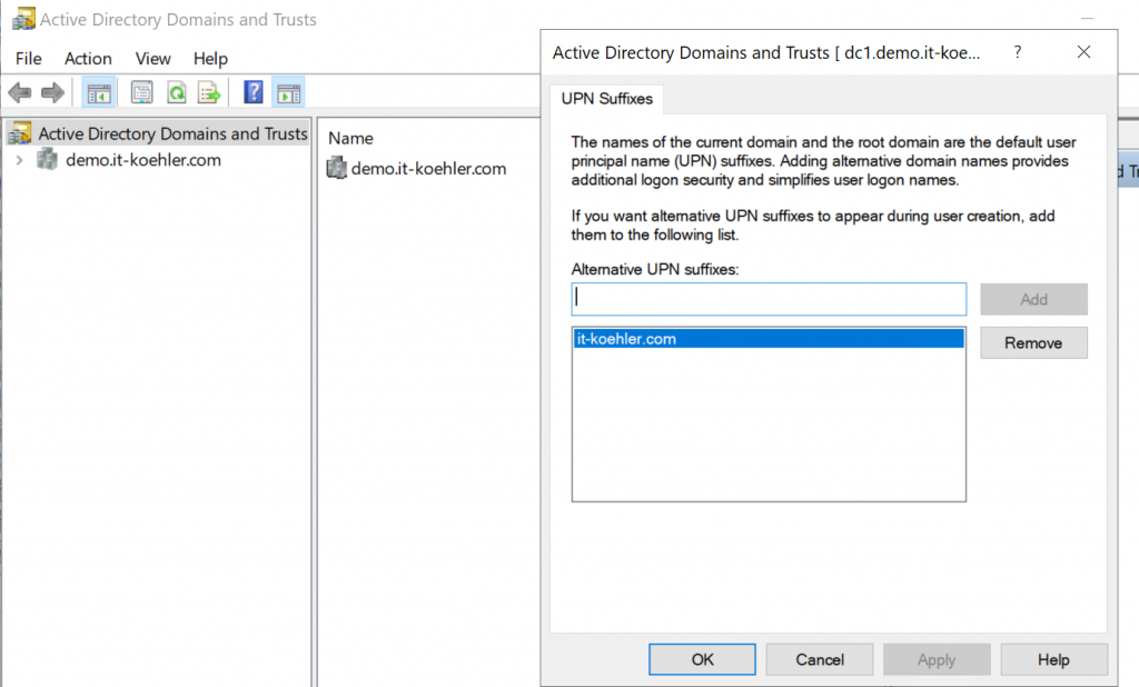 Bulk change UserPrincipalName in Active Directory via PowerShell - IT koehler blog